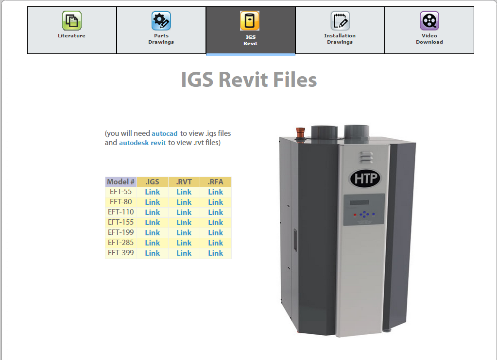 HTP has IGS & Revit Files!